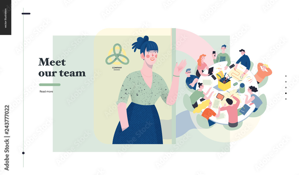 Technology 1 -Meet our team - modern flat vector concept digital ...