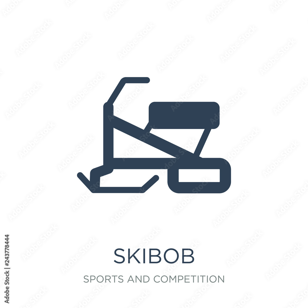 skibob icon vector on white background, skibob trendy filled icons from ...