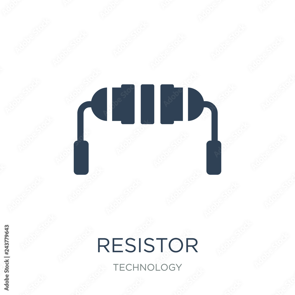 resistor icon vector on white background, resistor trendy filled icons ...