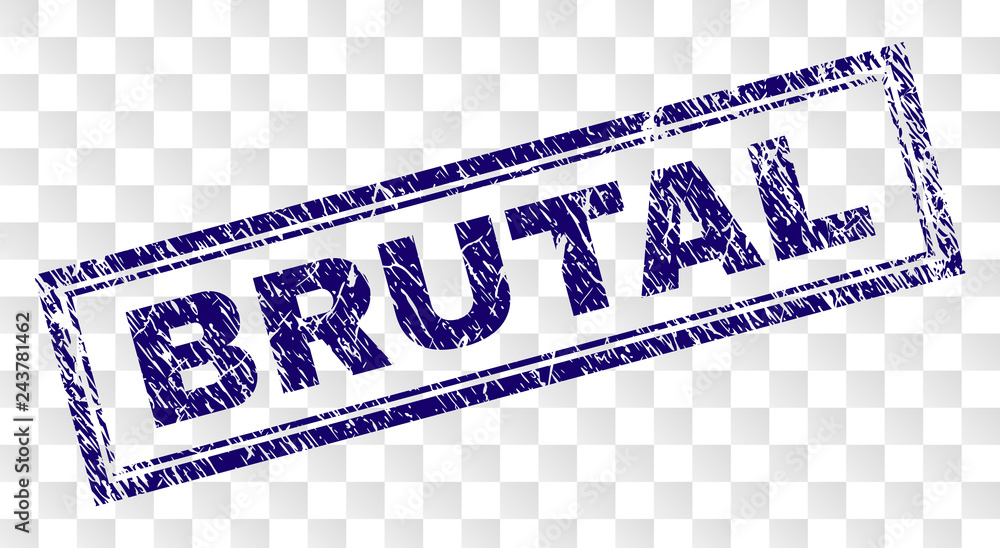 Vetor de BRUTAL stamp seal print with rubber print style and double ...