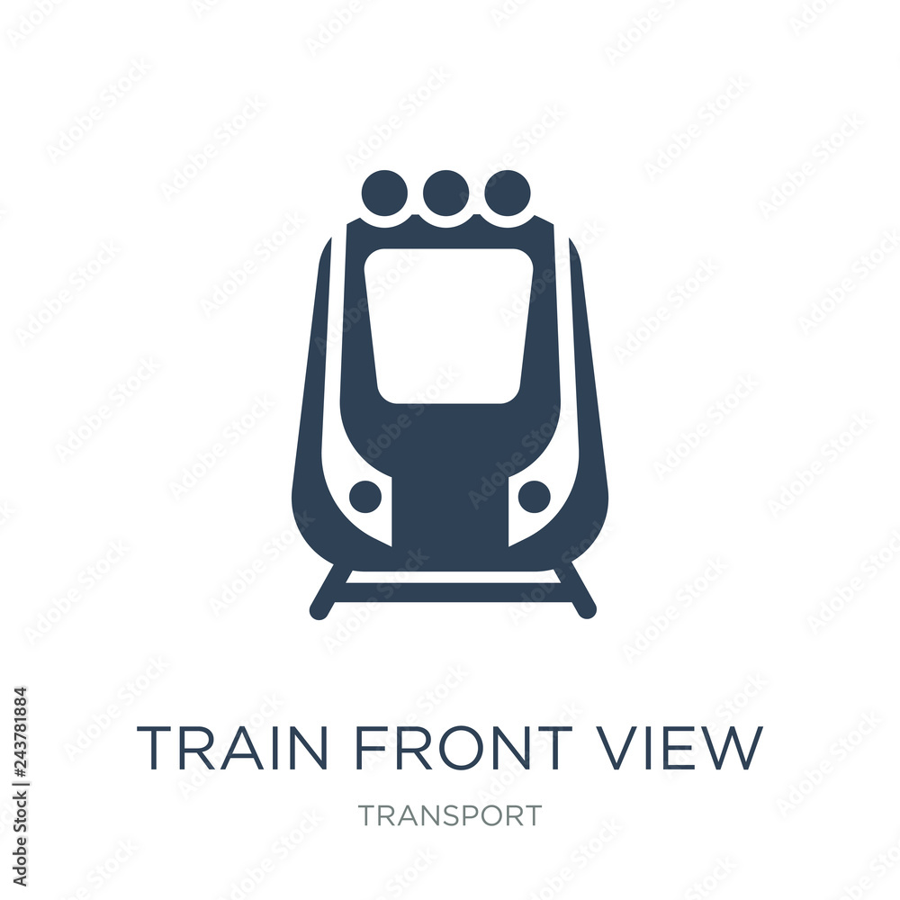 train front view icon vector on white background, train front view ...