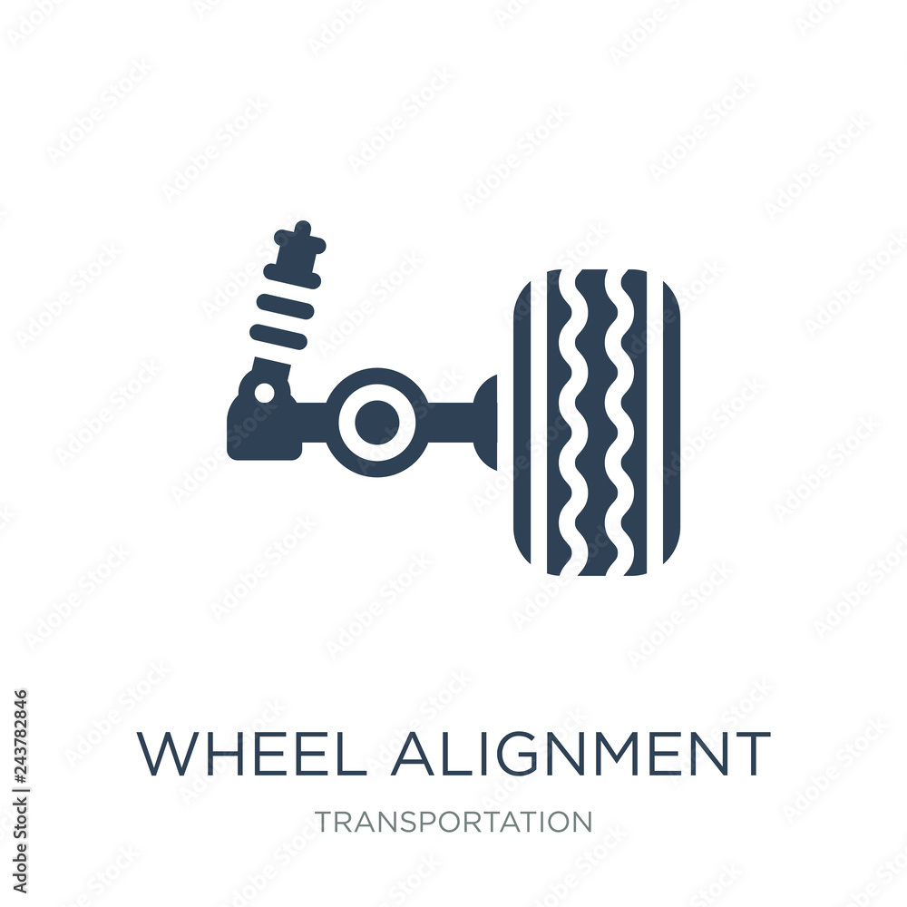 wheel alignment icon vector on white background, wheel alignment trendy ...