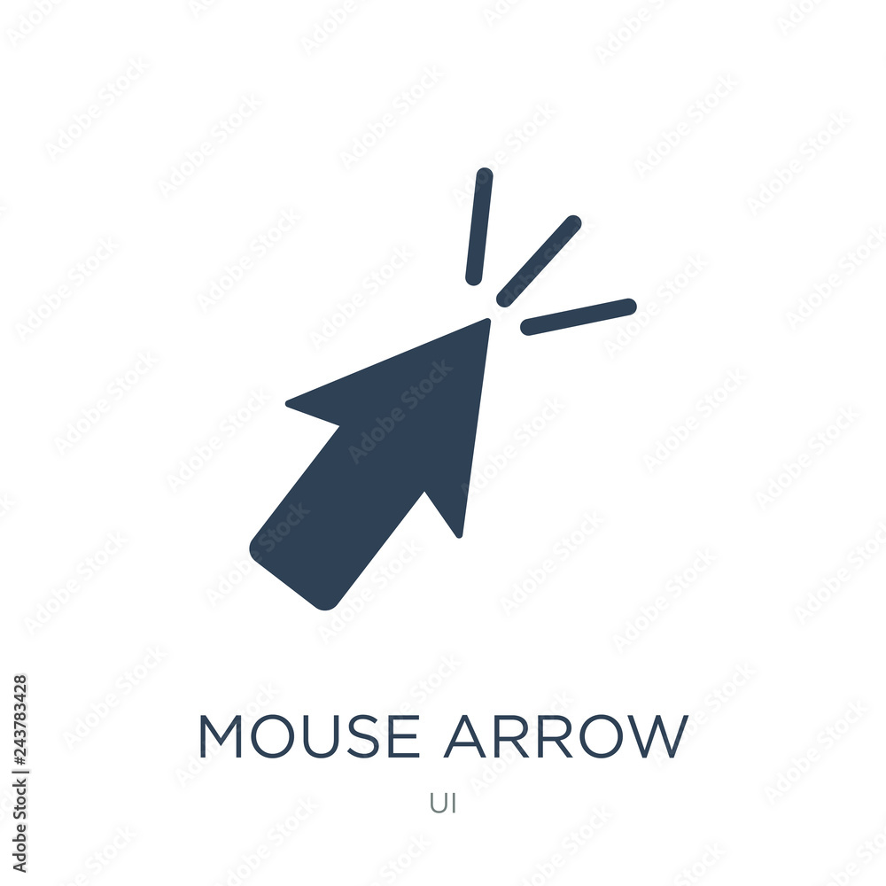 mouse arrow icon vector on white background, mouse arrow trendy filled ...