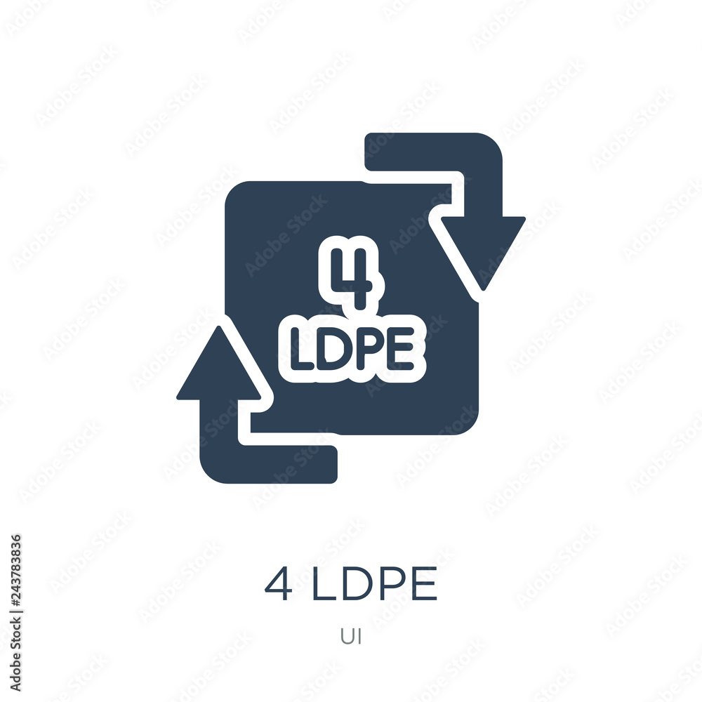 4 ldpe icon vector on white background, 4 ldpe trendy filled icons from ...