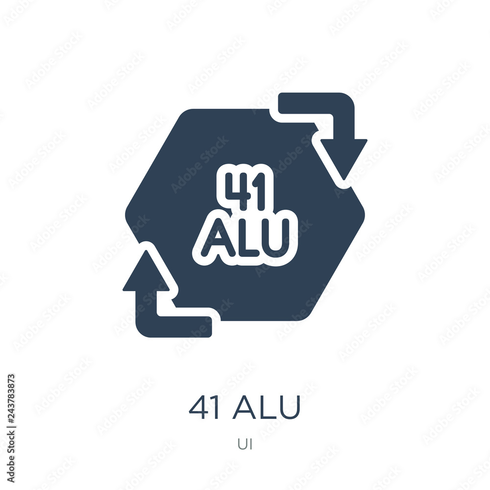 41 alu icon vector on white background, 41 alu trendy filled icons from ...