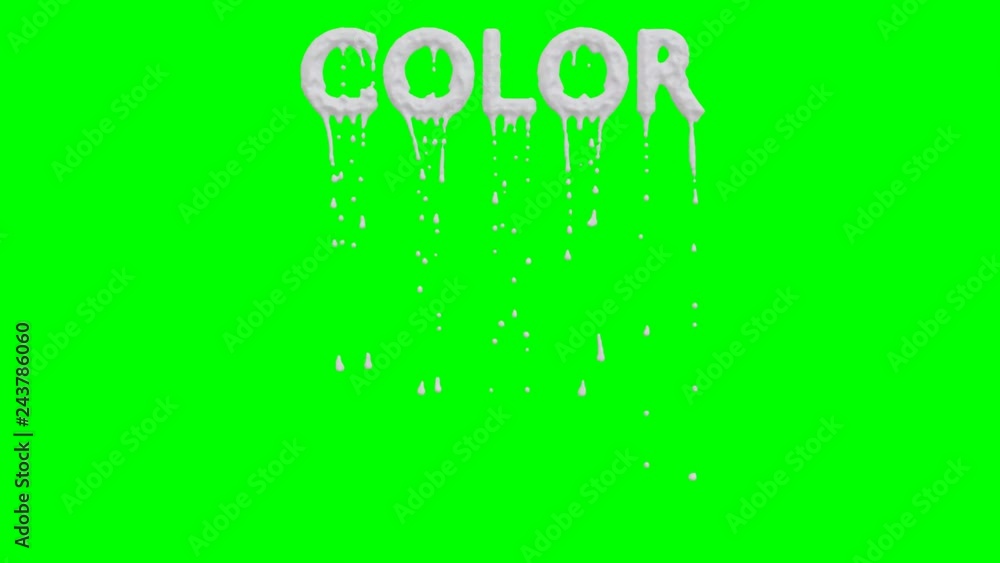 Vidéo Stock Animated dripping a lot of white paint or pigment or ink or ...