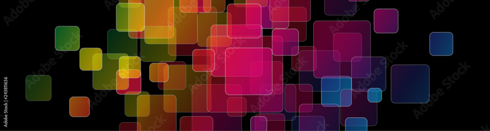 Vector abstract background with pixel, digital concept. Header and ...