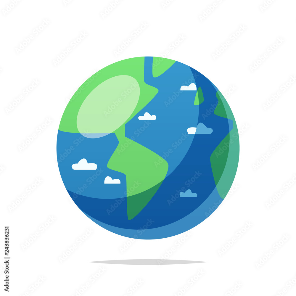 Planet earth vector isolated illustration Stock Vector | Adobe Stock