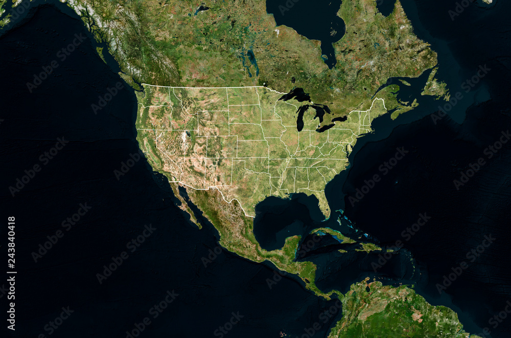 Nasa Aerial View Of Usa