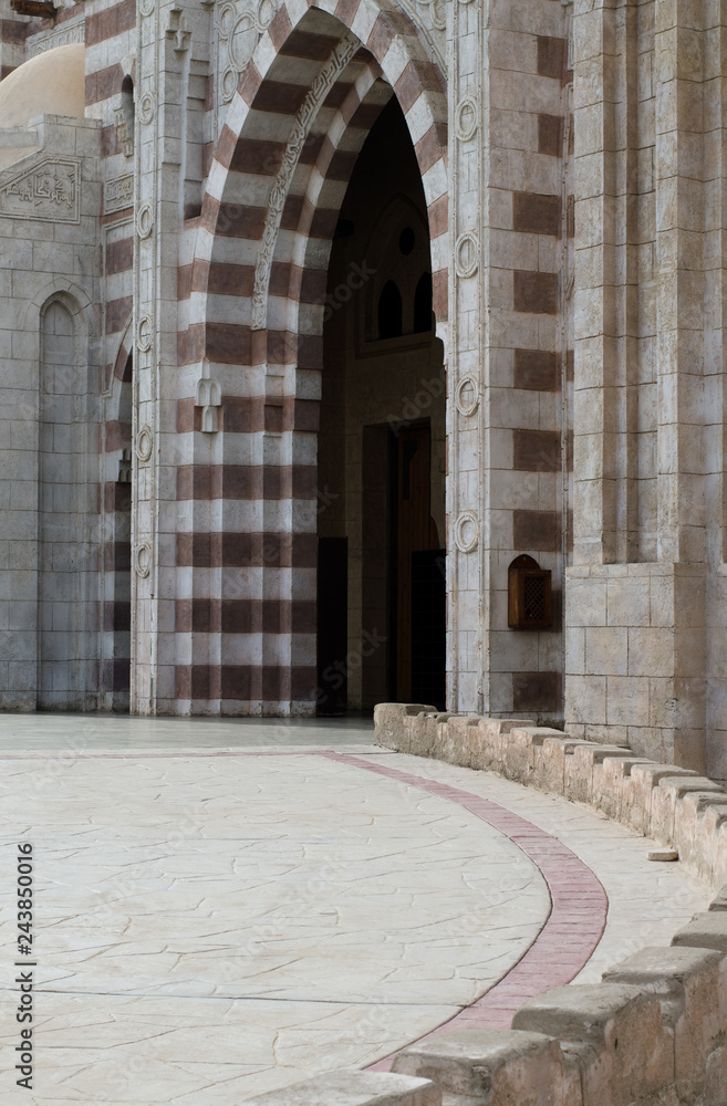 Architectural elements of Mosque El Mustafa in Sharm El Sheikh. Stock ...