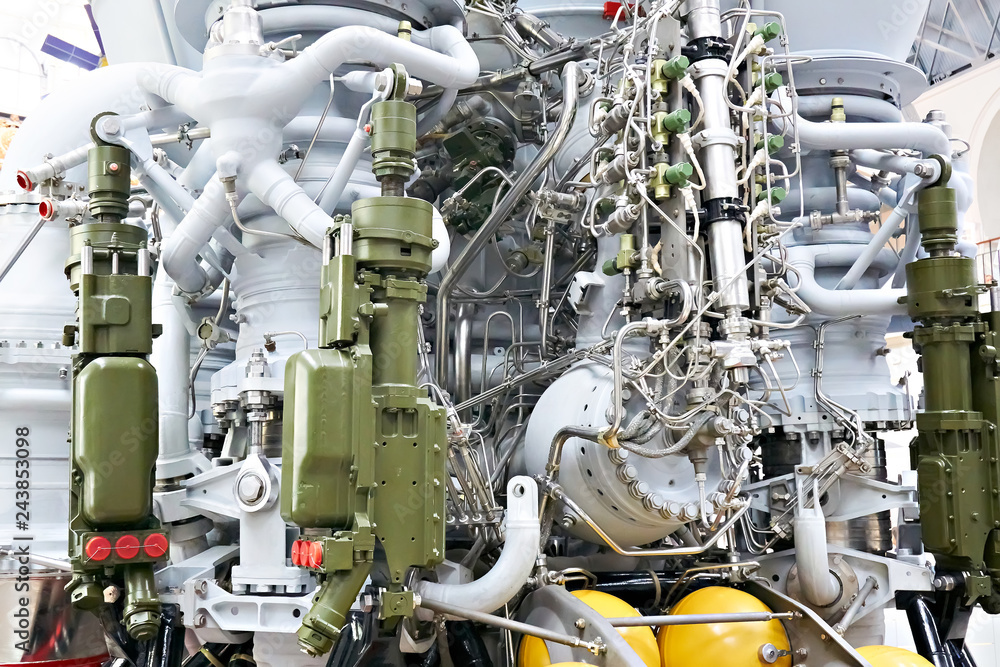 Liquid-propellant rocket engine Stock Photo | Adobe Stock