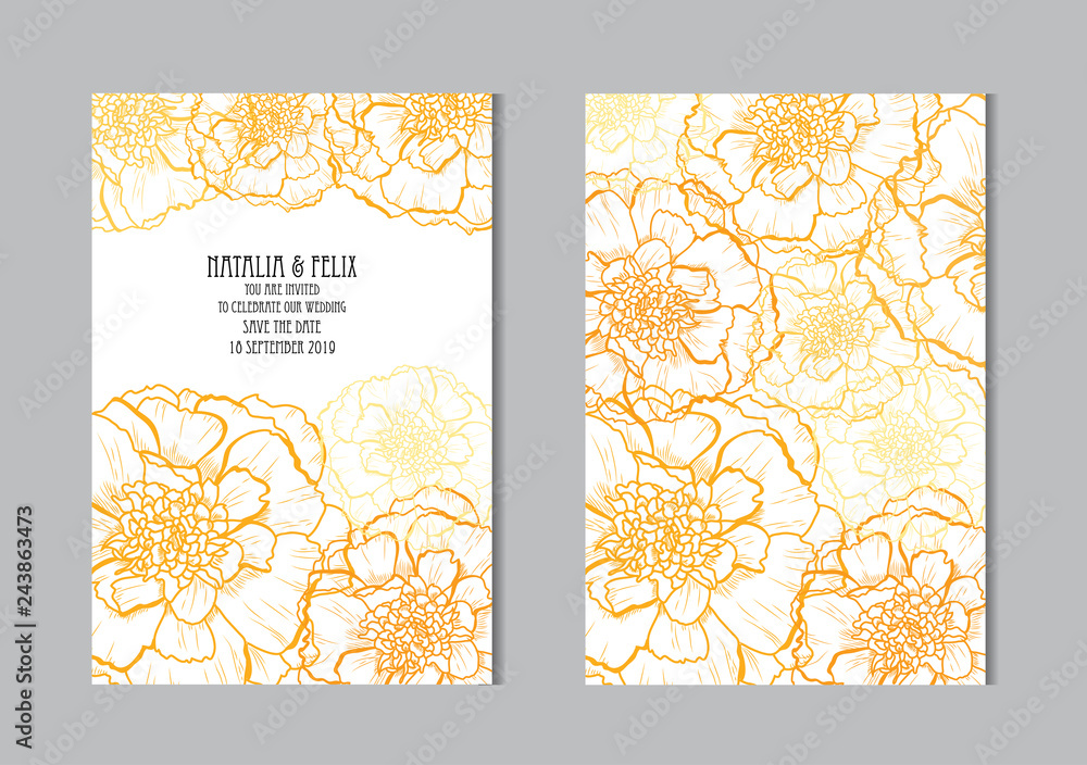 floral cards set Stock Vector | Adobe Stock