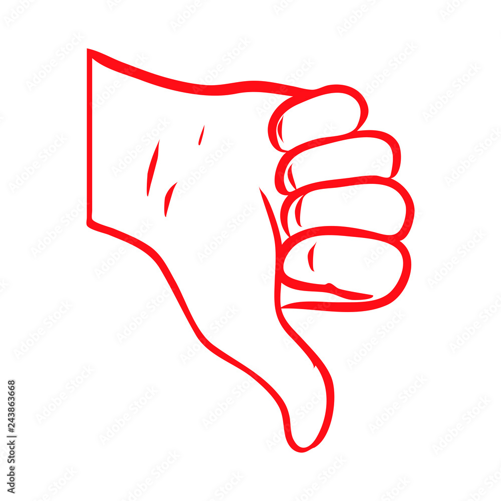 Red Dislike Symbol