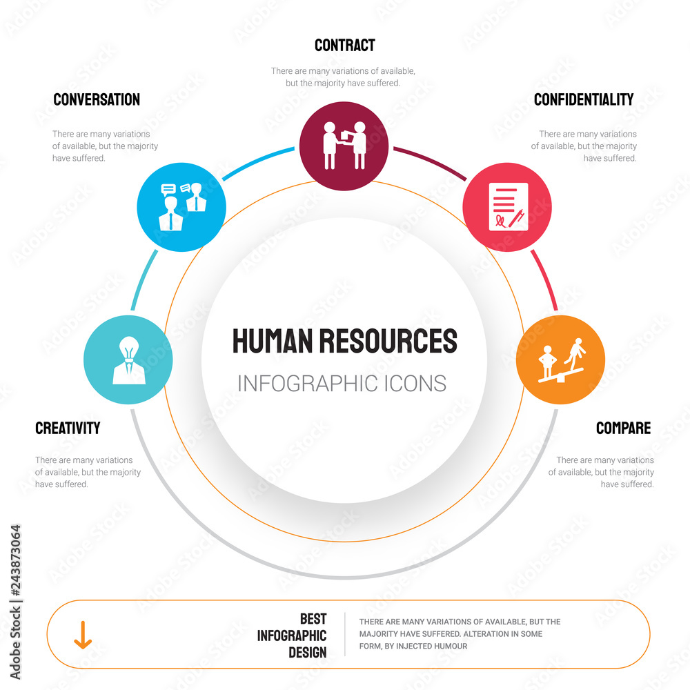 Abstract infographics of human resources template. Creativity ...