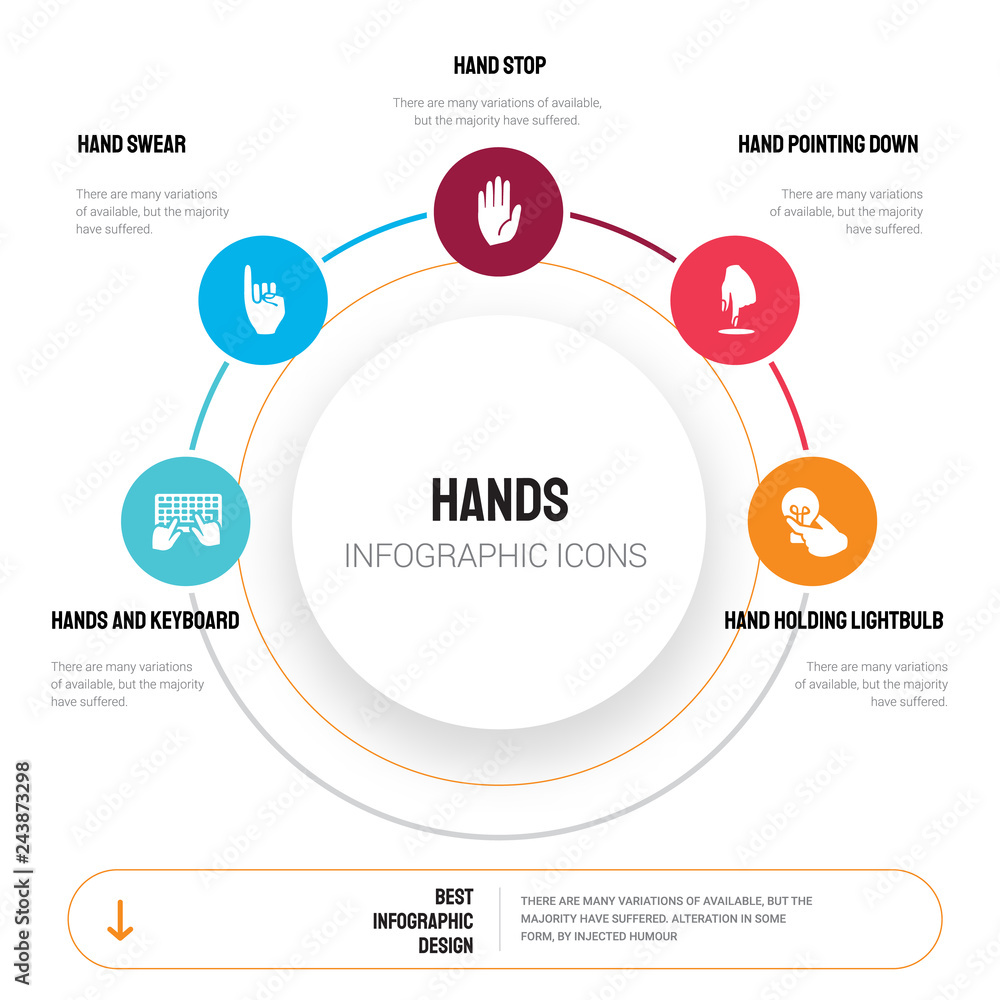 Abstract infographics of hands template. Hands and Keyboard, hand Swear ...