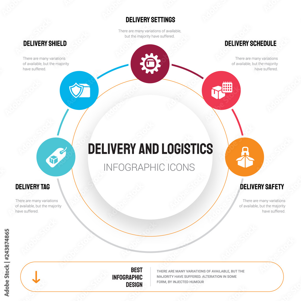 Abstract infographics of delivery and logistics template. Delivery Tag ...