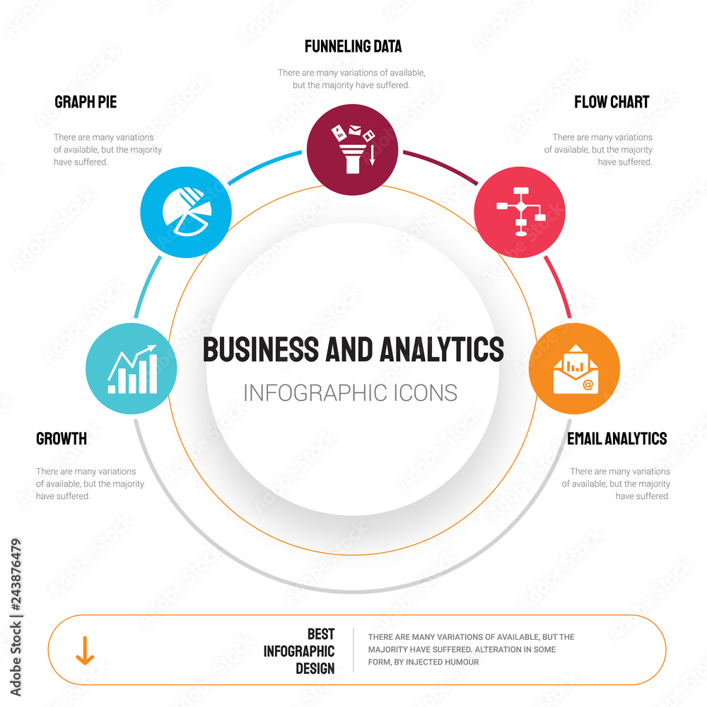 Abstract infographics of business and analytics template. Growth, Graph ...