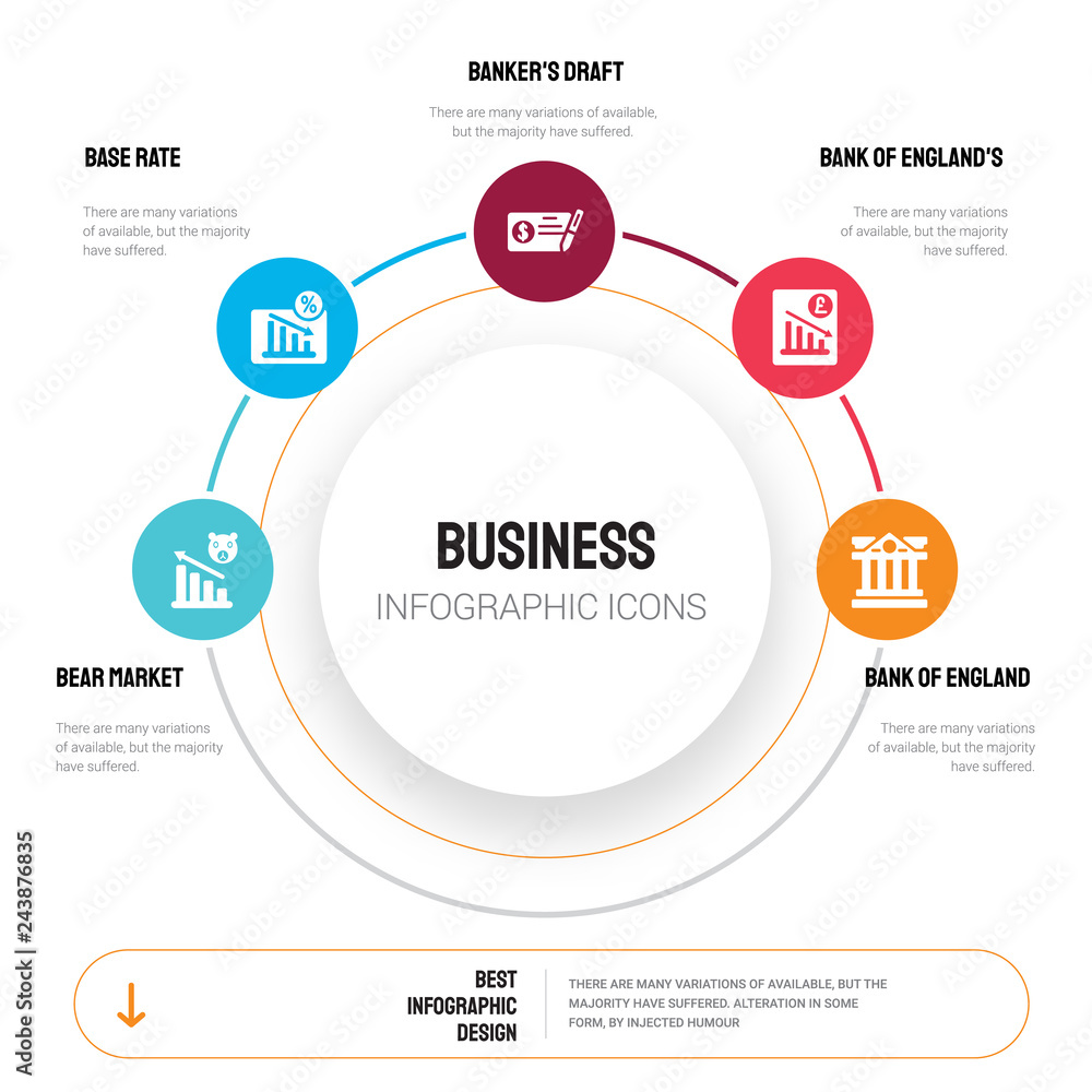 Abstract infographics of business template. Bear market, Base rate ...