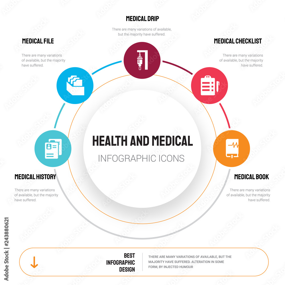 Abstract infographics of health and medical template. Medical history ...