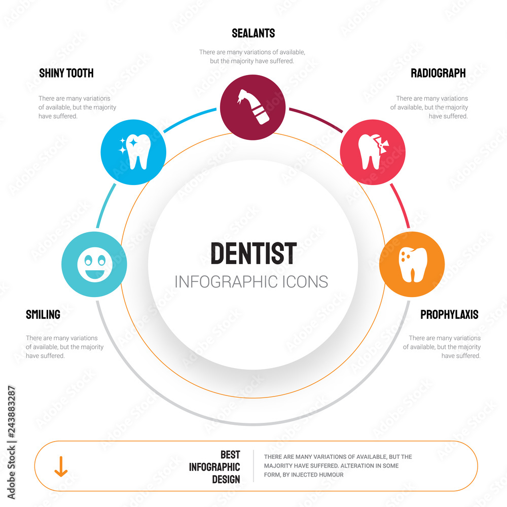 Abstract infographics of dentist template. Smiling, Shiny Tooth ...