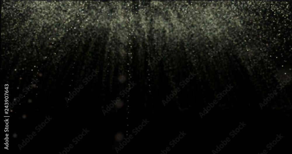 explosion of particles that create a cloud of dust on a black ...