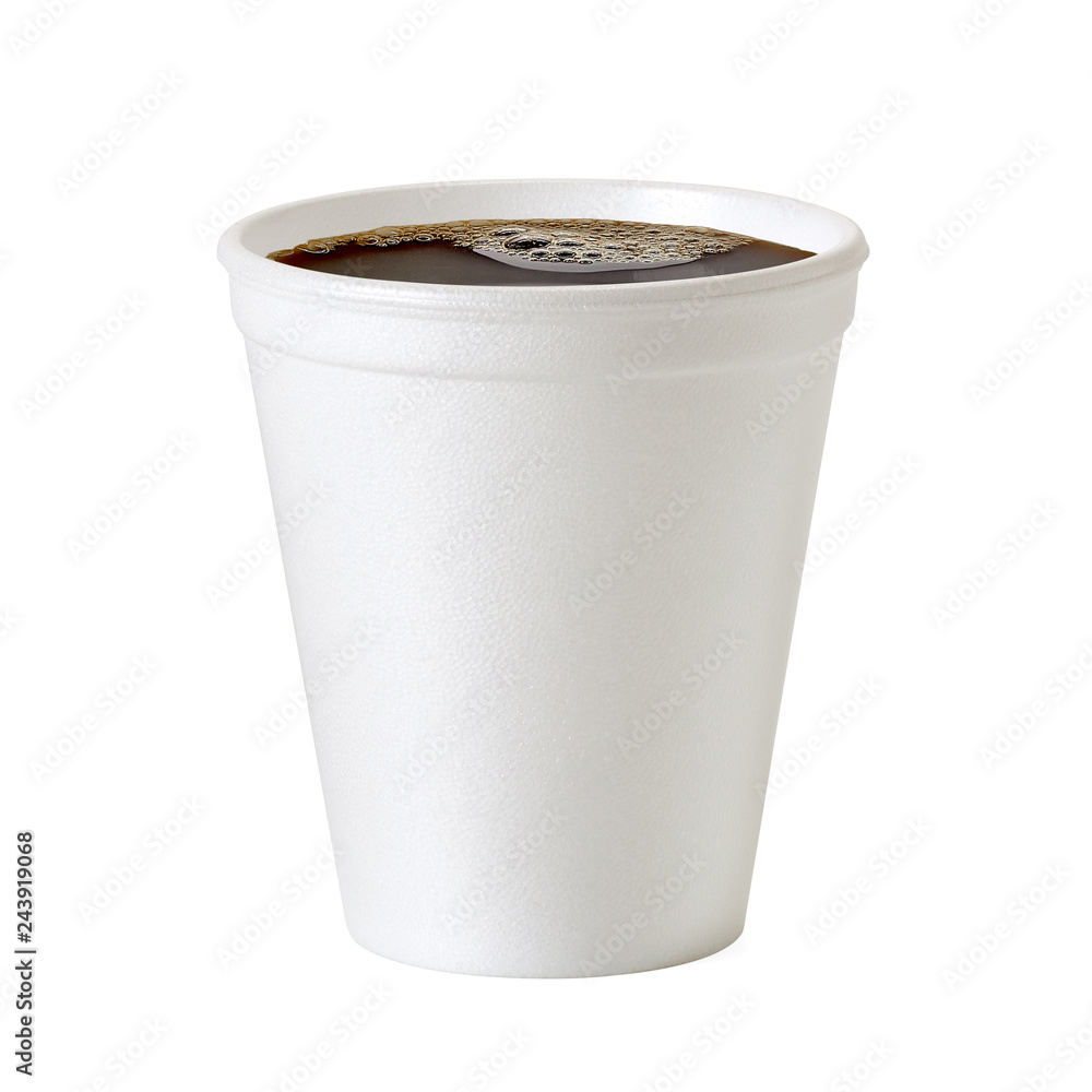 Foto de Insulated styrofoam or foam takeaway coffe or tea cup with ...
