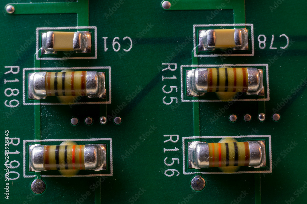 PCB capacitor Stock Photo | Adobe Stock