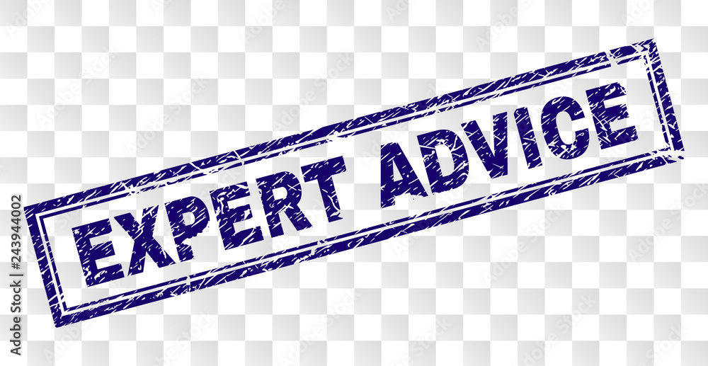 EXPERT ADVICE stamp seal watermark with rubber print style and double ...