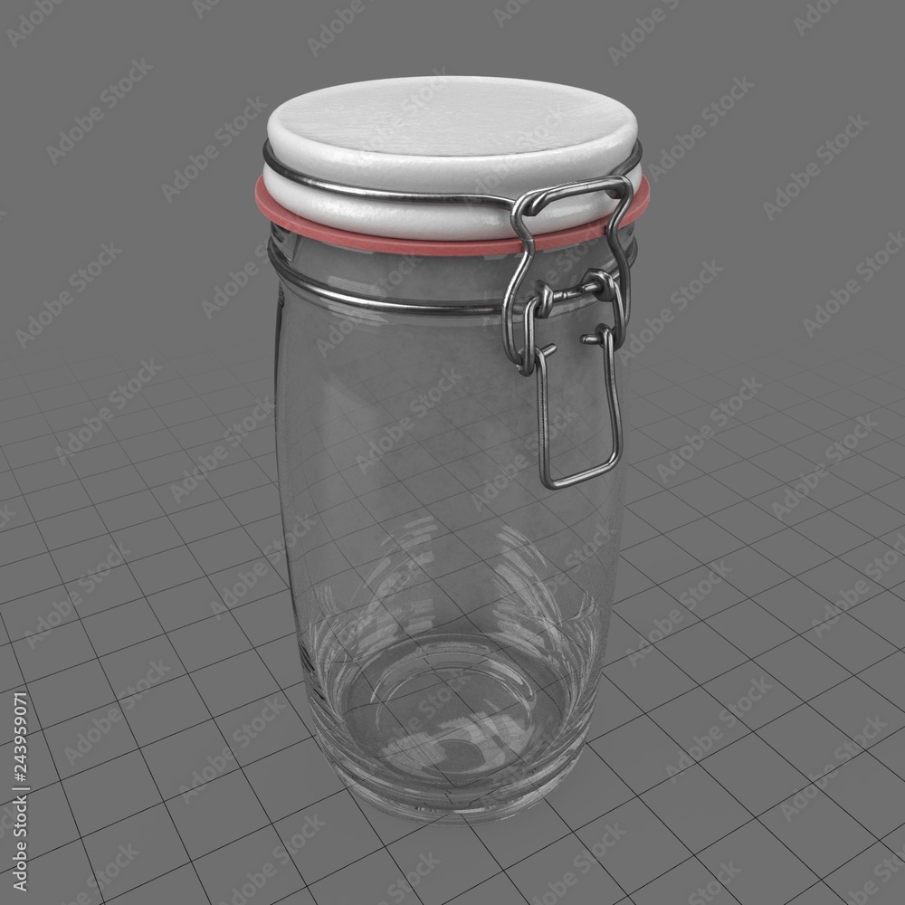 Tall lock jar Stock 3D asset | Adobe Stock