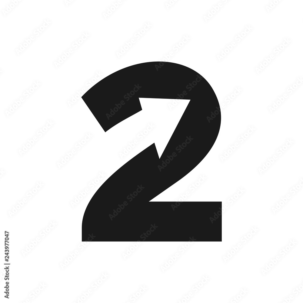 number two vector logo. Stock Vector | Adobe Stock