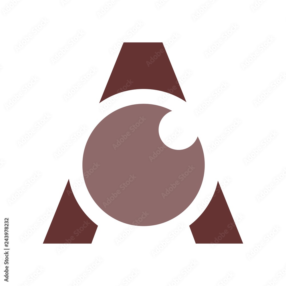 letter A and eye symbol. vector logo. Stock Vector | Adobe Stock