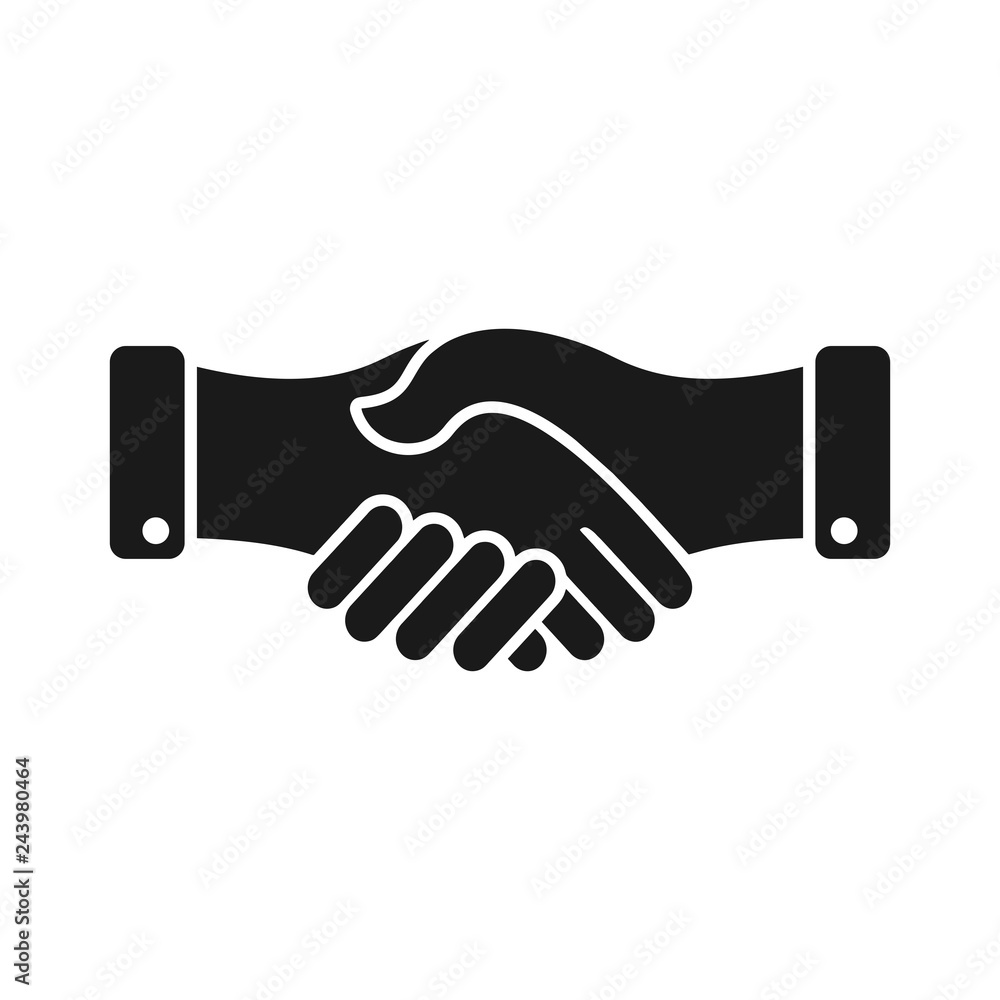 shakehand vector logo. agreement symbol. Stock Vector | Adobe Stock