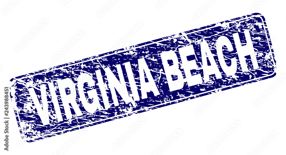 VIRGINIA BEACH stamp seal print with grunge texture. Seal shape is a ...