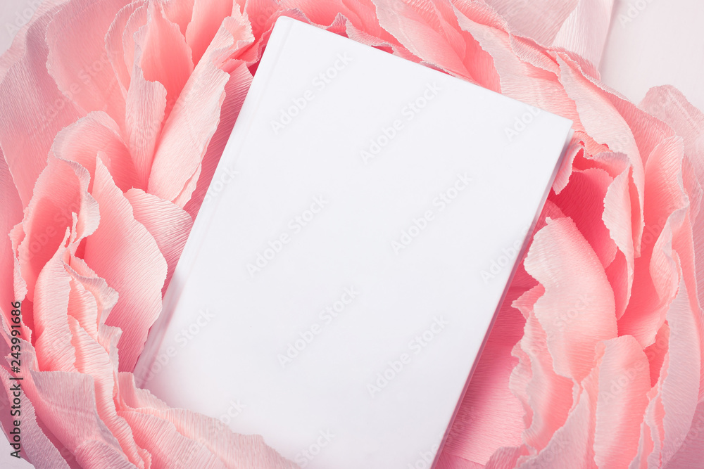 White layout for the presentation of the design of the book cover or ...