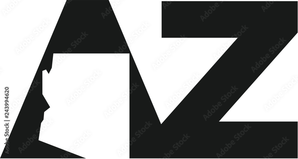 letter AZ. Arizona vector logo. Stock Vector | Adobe Stock