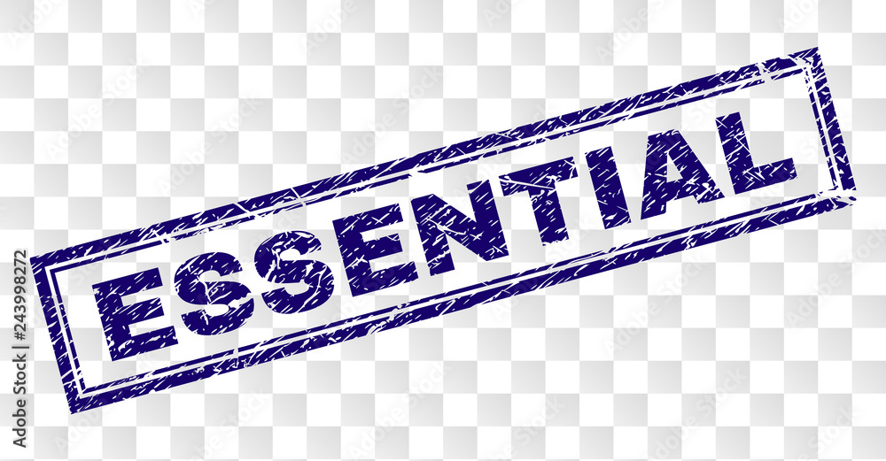 ESSENTIAL stamp seal print with dirty style and double framed rectangle ...