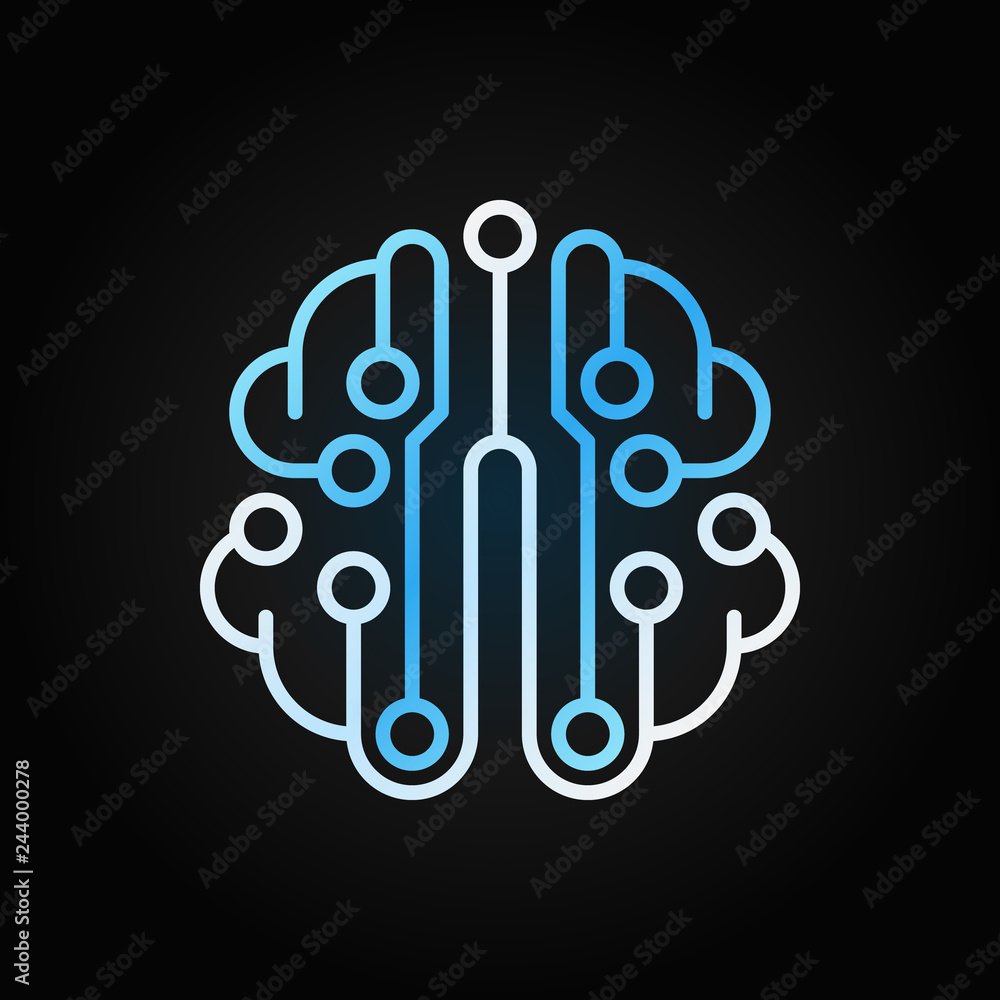Circuit Board Vector Brain