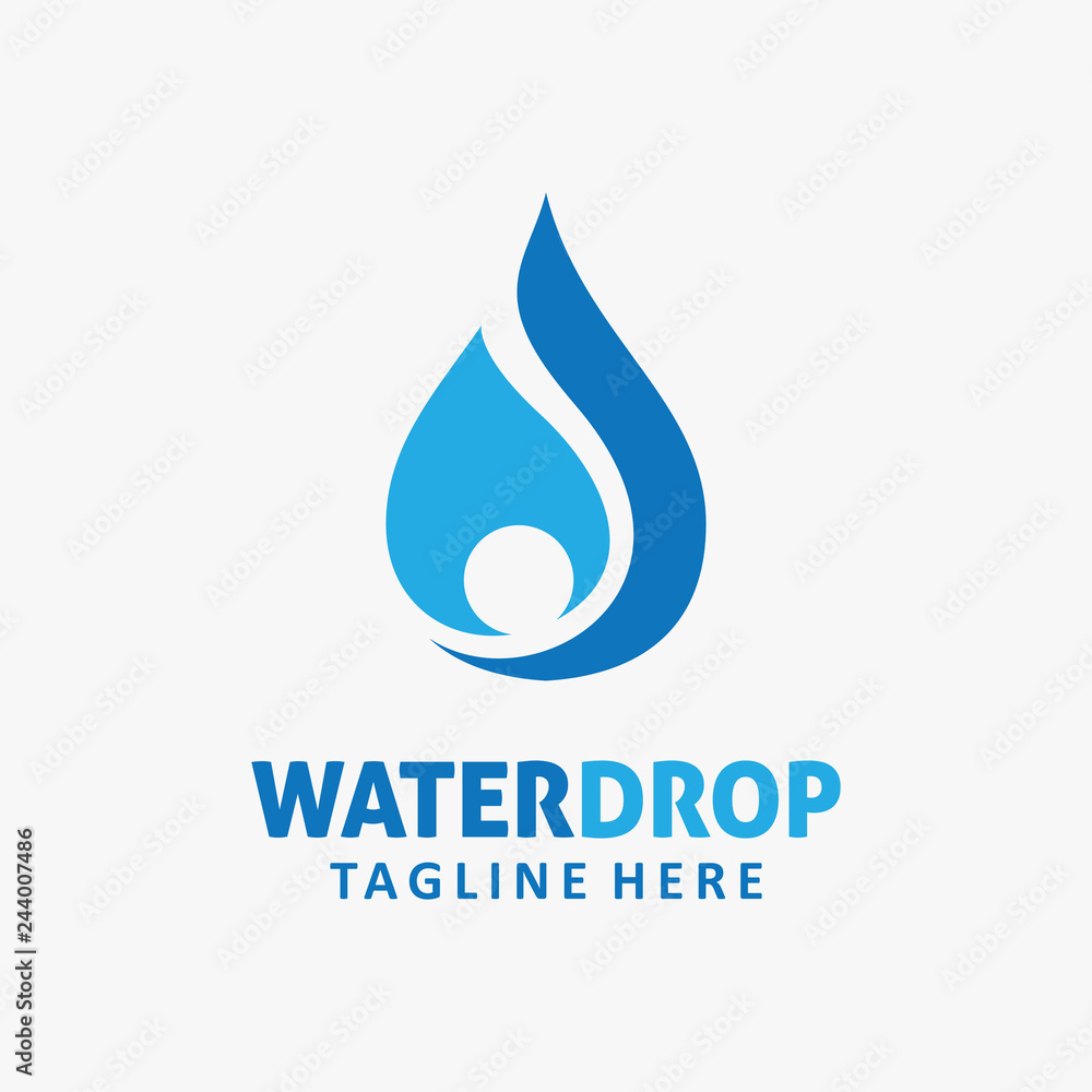 Abstract water drop logo design Stock Vector | Adobe Stock