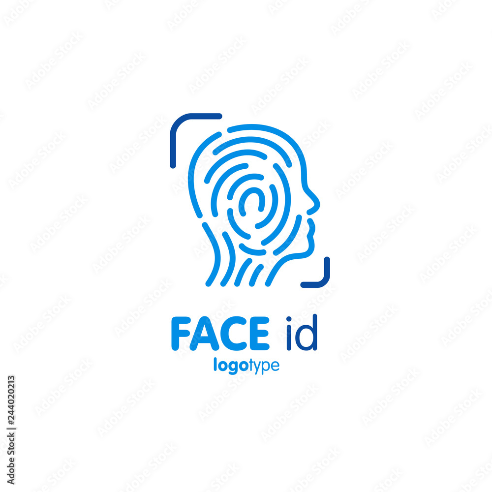 Face id logo Stock Vector | Adobe Stock