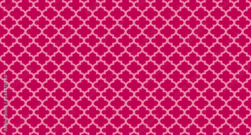 Pink Quatrefoil Wallpaper
