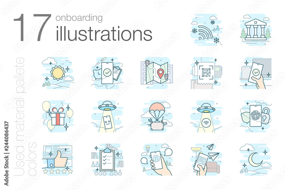 Onboarding illustrations Stock Vector | Adobe Stock