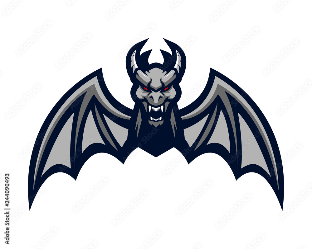 Photo & Art Print gargoyle bat mascot dragon monster symbol 1, circleana