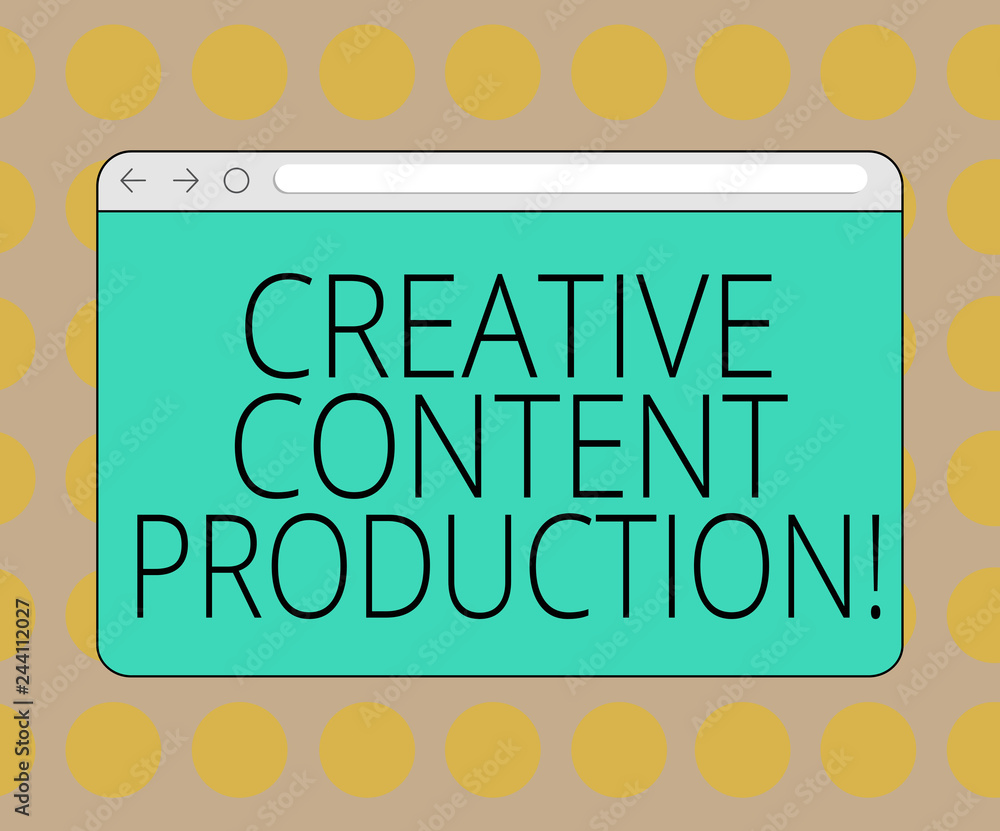 Word writing text Creative Content Production. Business concept for ...