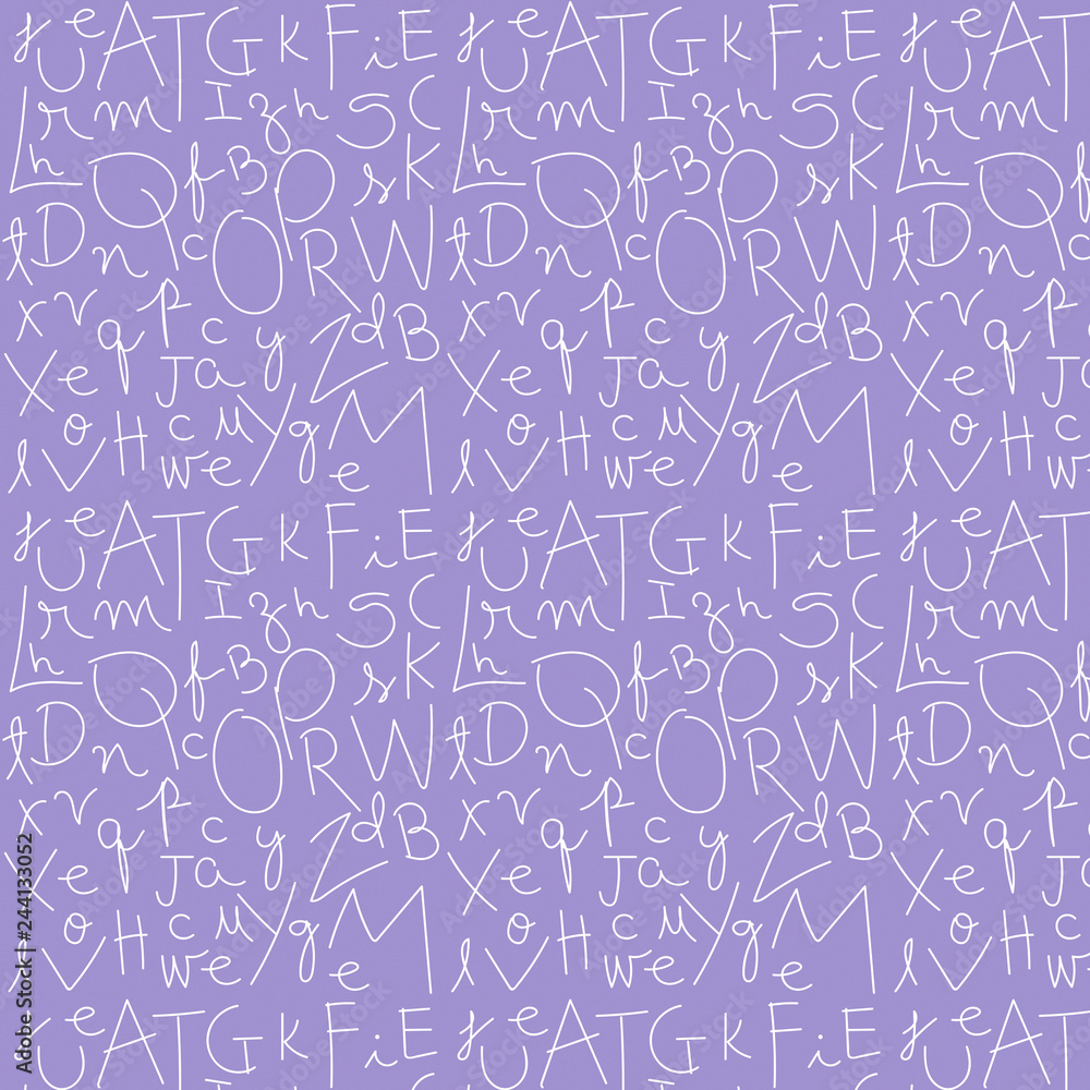 Letras blancas sobre fondo lila Stock Vector | Adobe Stock