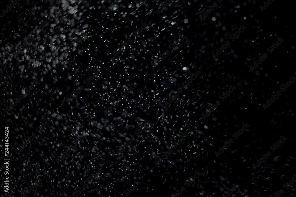 Falling snow on a black background for use as a texture layer in your ...