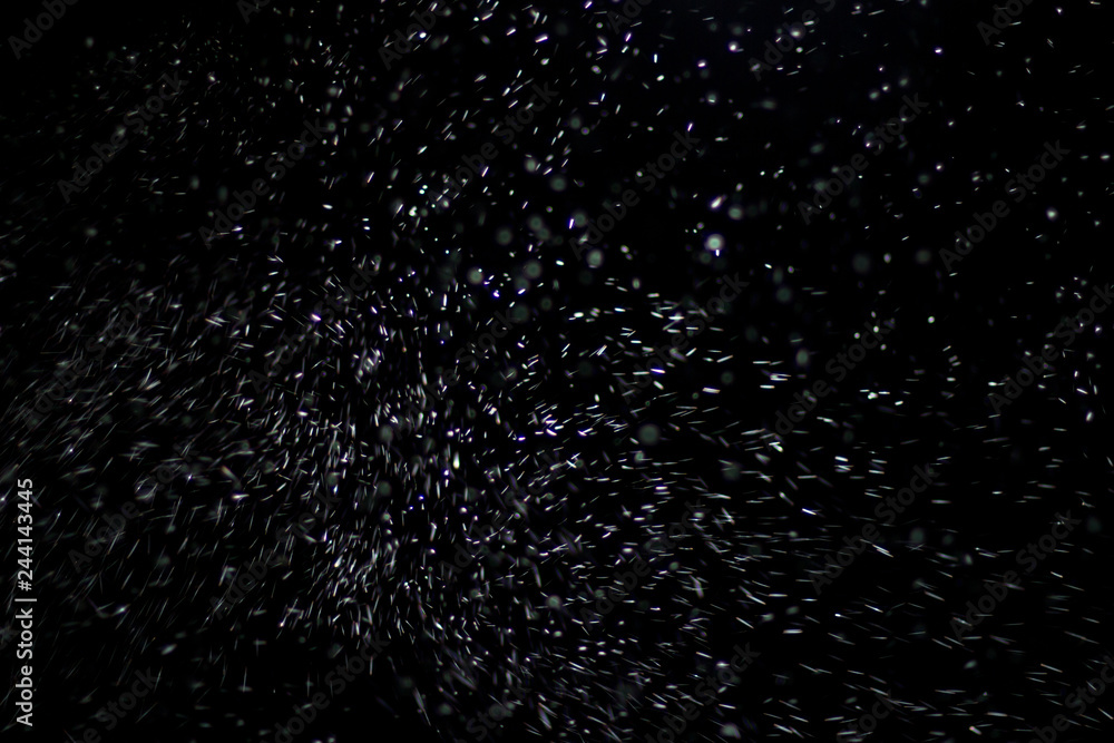 Falling snow on a black background for use as a texture layer in your ...