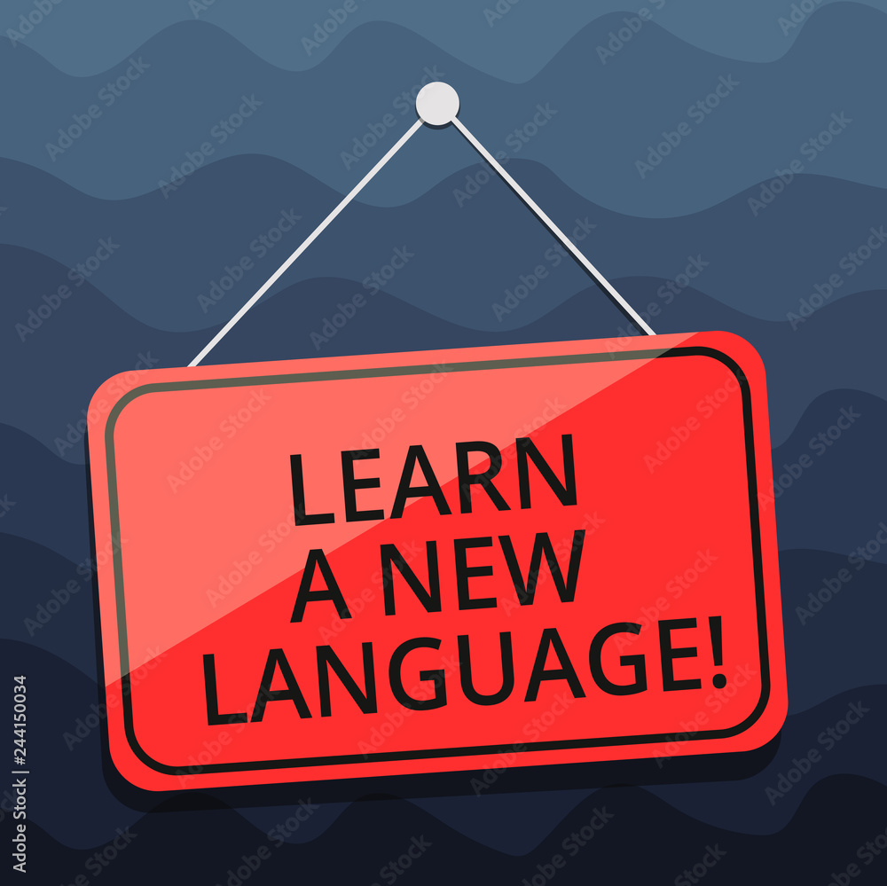 Writing note showing Learn A New Language. Business photo showcasing ...