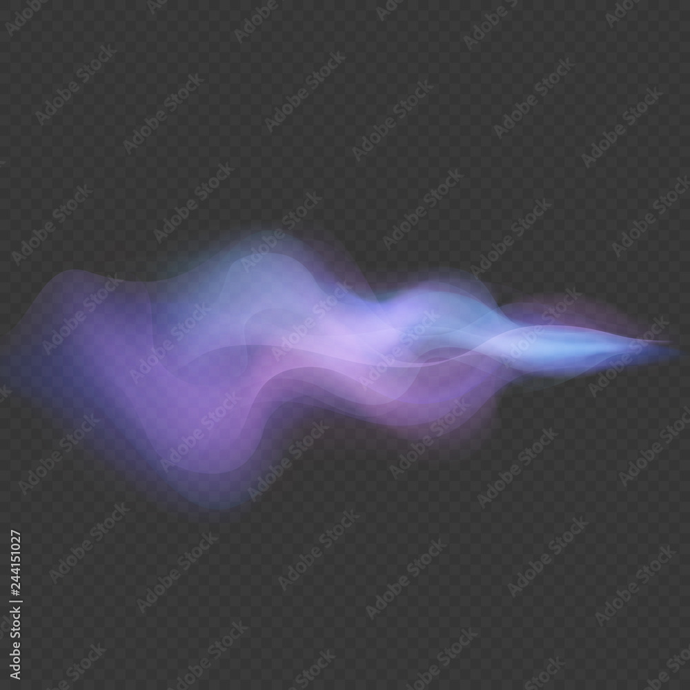 Light wave neon swirl overlay flare trace effect isolated on ...