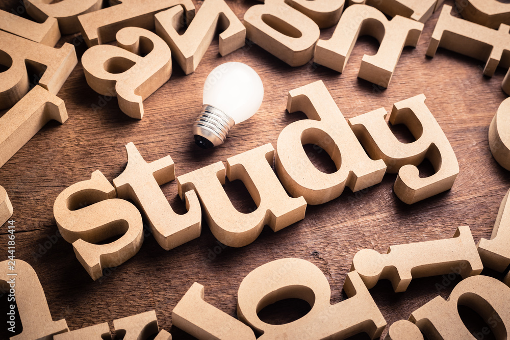 Study Word on Table Stock Photo | Adobe Stock