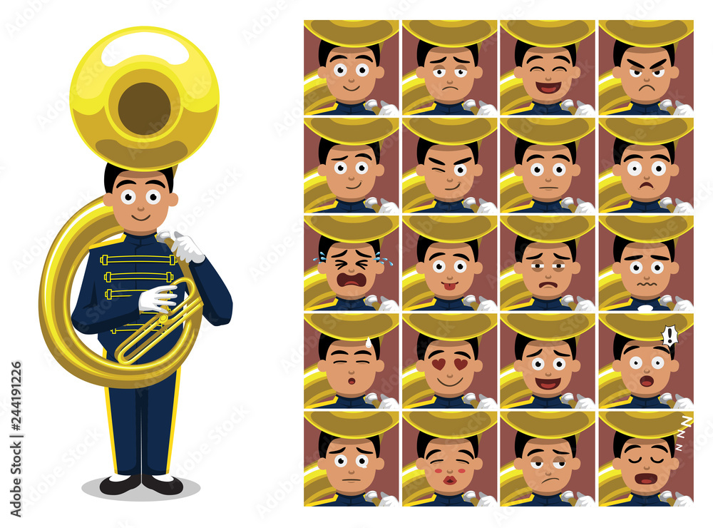 Cartoon Marching Tuba